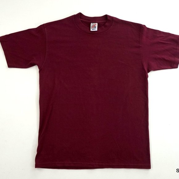 Jerzees | Shirts | 9s Vtg Jerzees Heavyweight Maroon T Shirt 5050 L ...